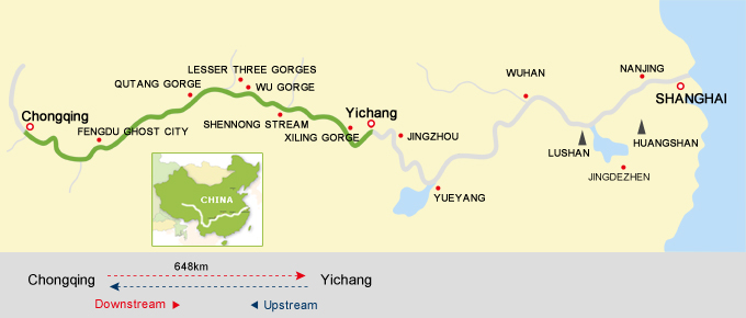 Yangzi (Yangtze) Explorer Cruise Ship Itinerary, Route & Maps