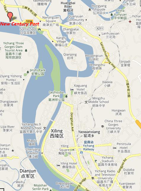 Yichang Map, Map of Yichang China, Yichang Map for a Yangtze Cruise